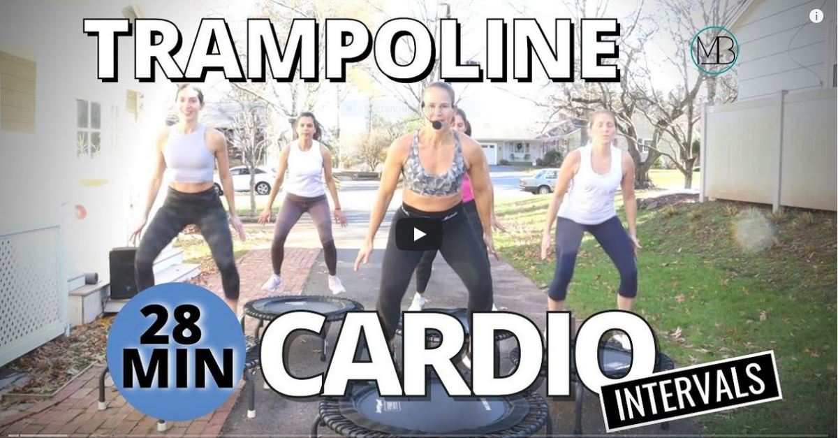 Trampoline Cardio HIIT Interval Workout | At Home Rebounder Low Impact ...