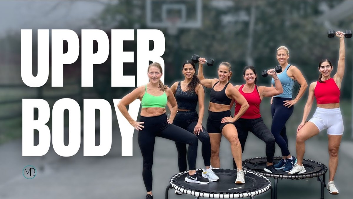 45 MIN Trampoline Upper Body // Rebounding Strength Workout with ...